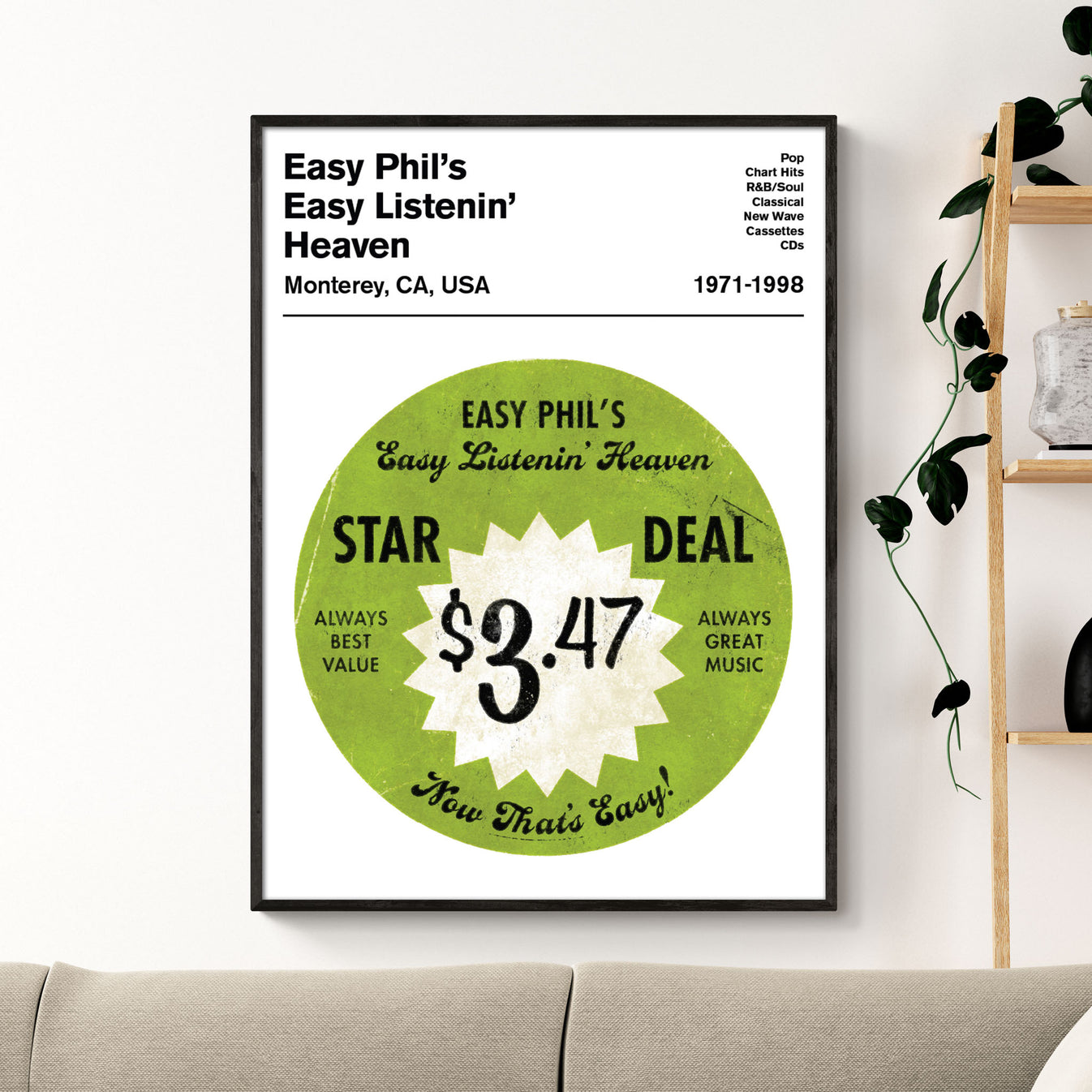 Album Cover Art: 'Easy Listening Heaven' Record Store Price Tag Sticke ...