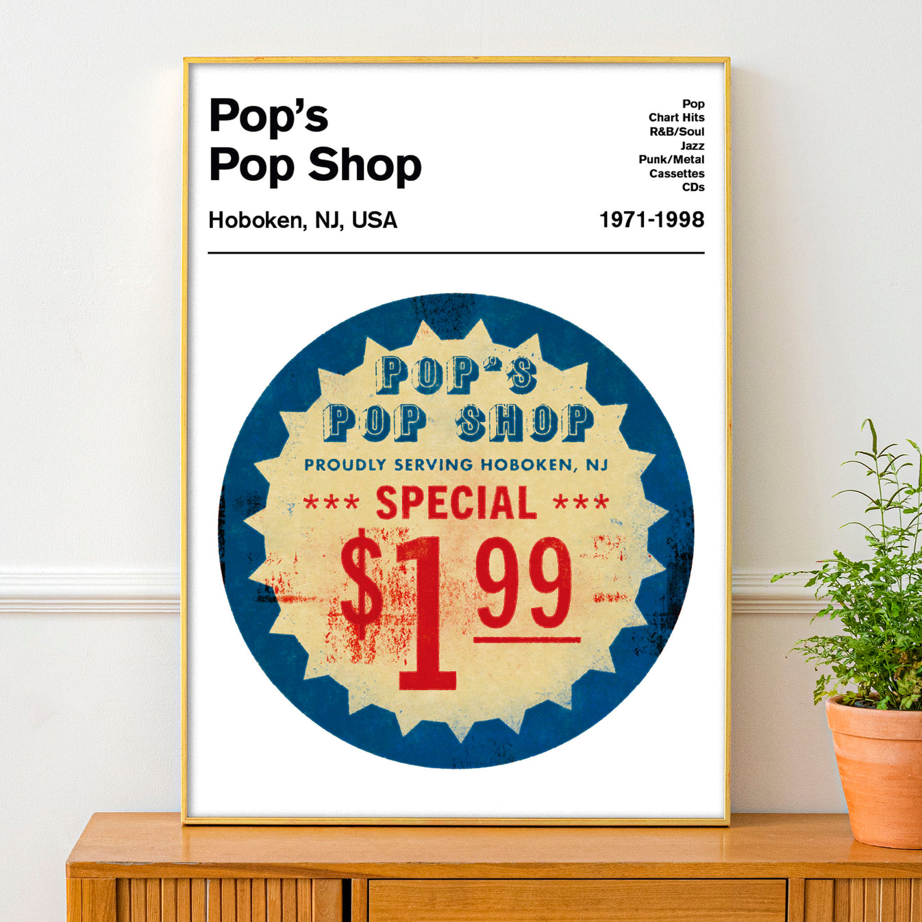 Album Cover Art: 'Pop's Pop Shop' Record Store Price Tag Sticker Poste ...