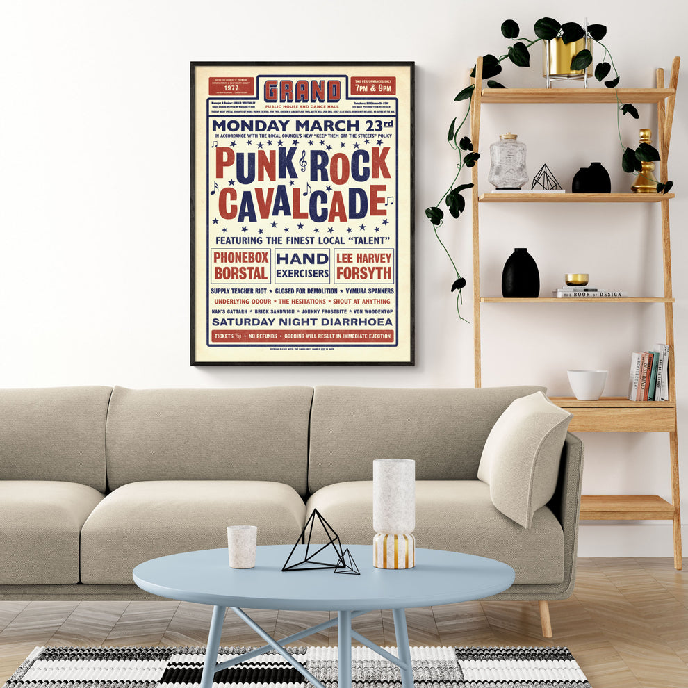 1977 Local Punk Gig Poster Print by Standard Designs