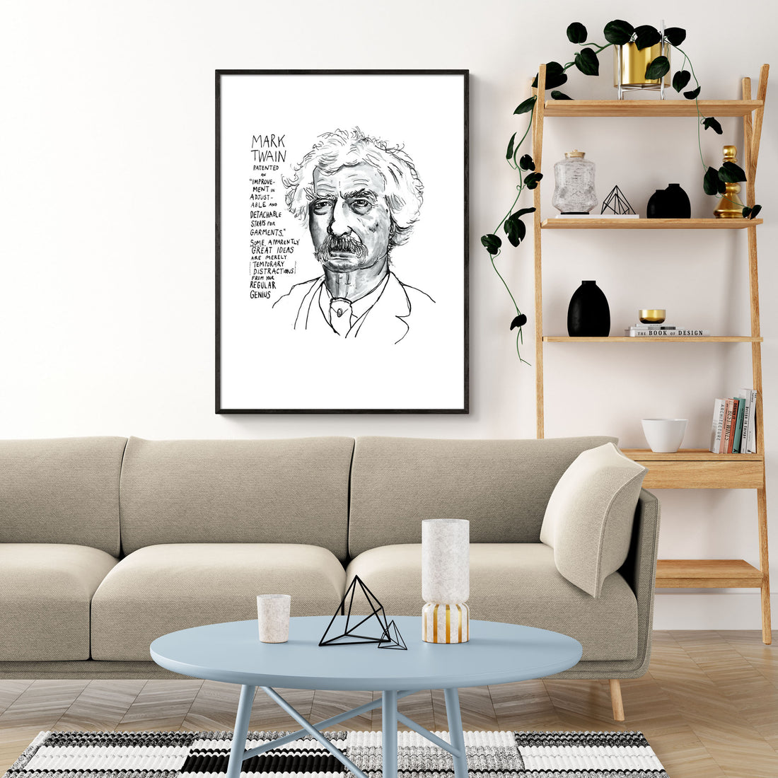 Mark Twain Portrait Poster Print by Standard Designs