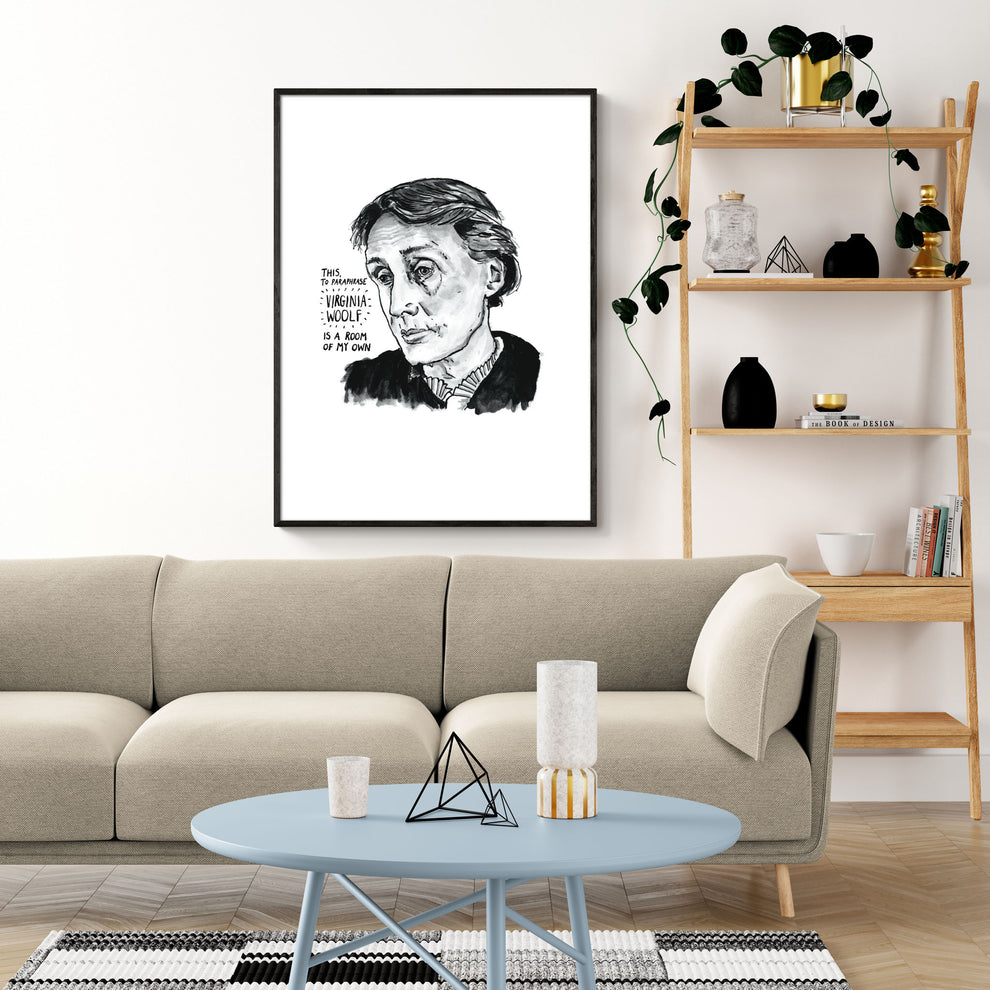 Virginia Woolf Portrait Poster Print by Standard Designs