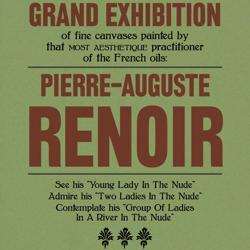 Pierre-Auguste Renoir Impressionist Exhibition Poster by Standard Designs