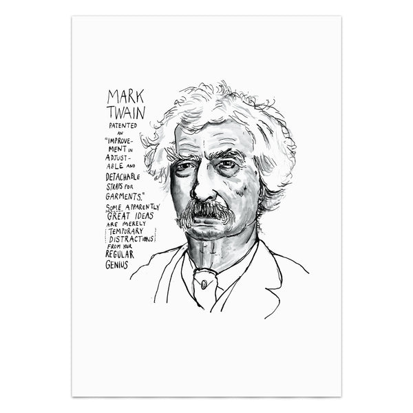 Mark Twain Portrait Poster Print by Standard Designs