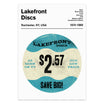 Album Cover Art: 'Lakefront Discs' Record Store Price Tag Sticker Post ...