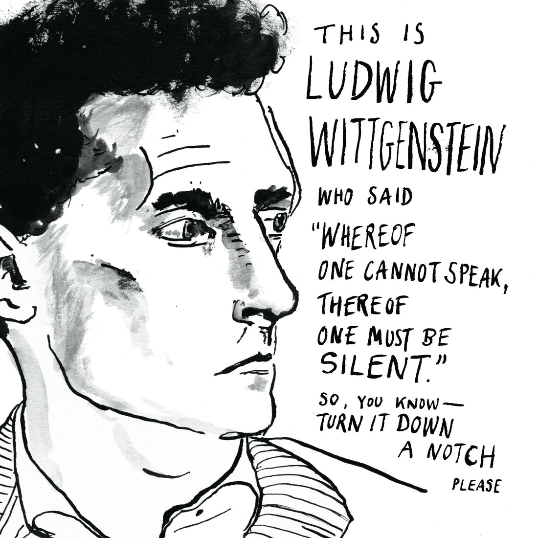 Ludwig Wittgenstein Portrait Poster Print by Standard Designs